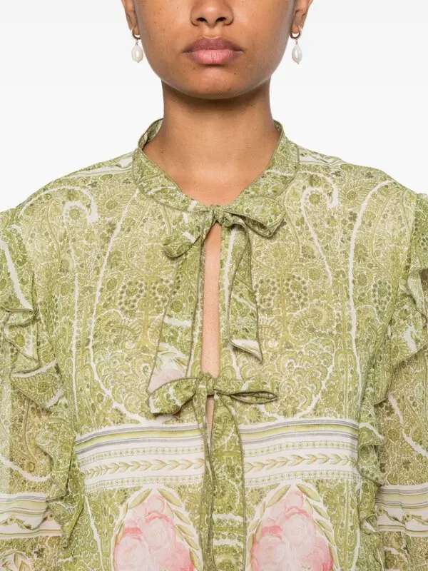 Giambattista Valli Floral-print Blouse - Green