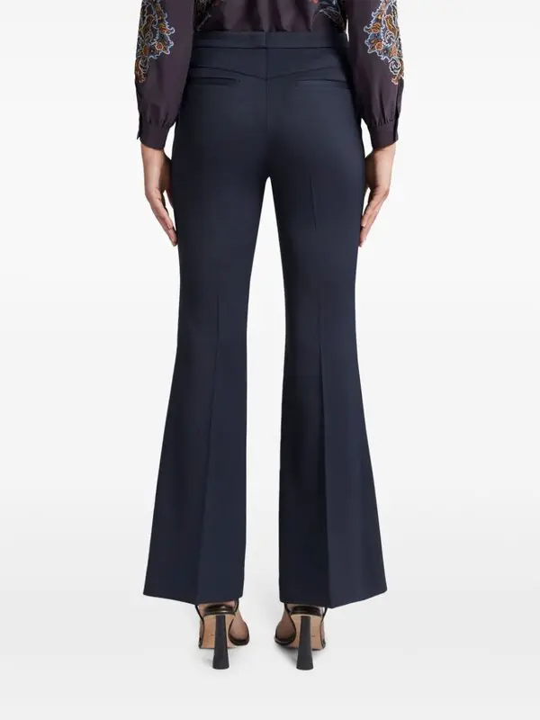 Etro Gabardine Flared Trousers - Blue