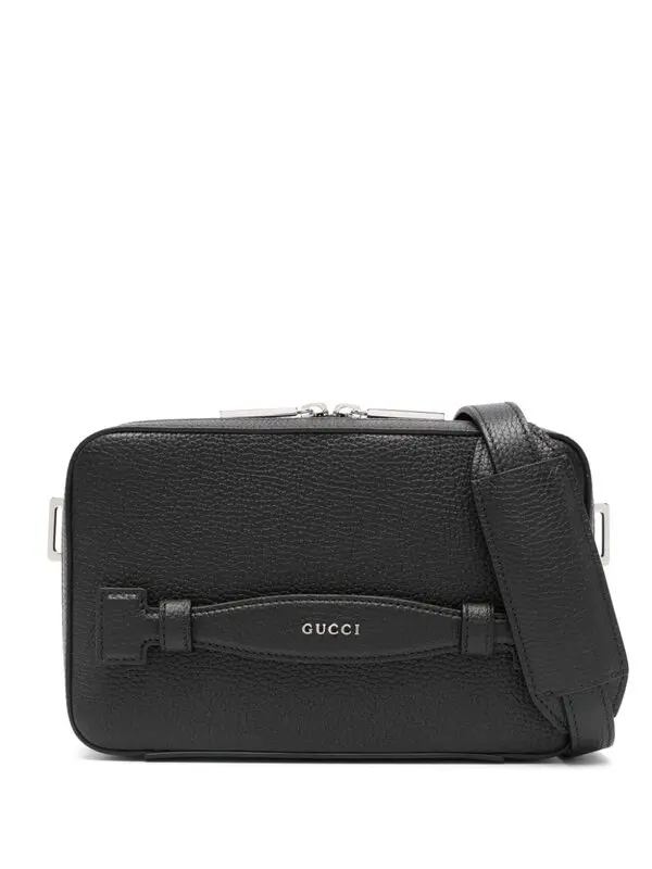 Gucci Logo-lettering Messenger Bag - Black