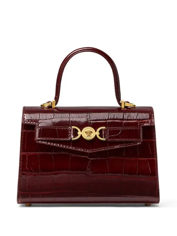 Versace Medusa '95 Small Croc-effect Top-handle Bag