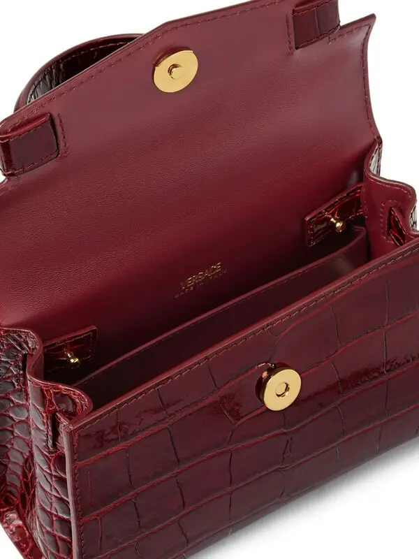 Versace Medusa '95 Small Croc-effect Top-handle Bag