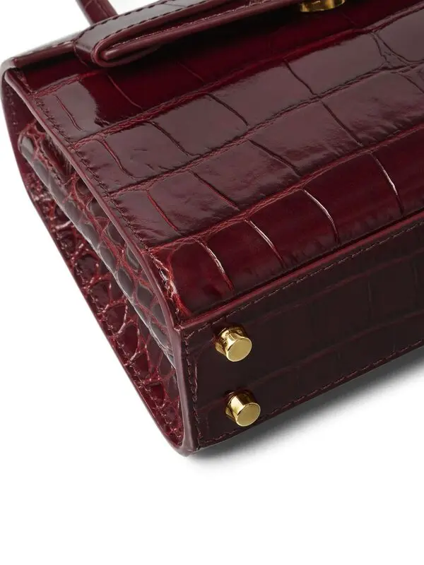 Versace Medusa '95 Small Croc-effect Top-handle Bag