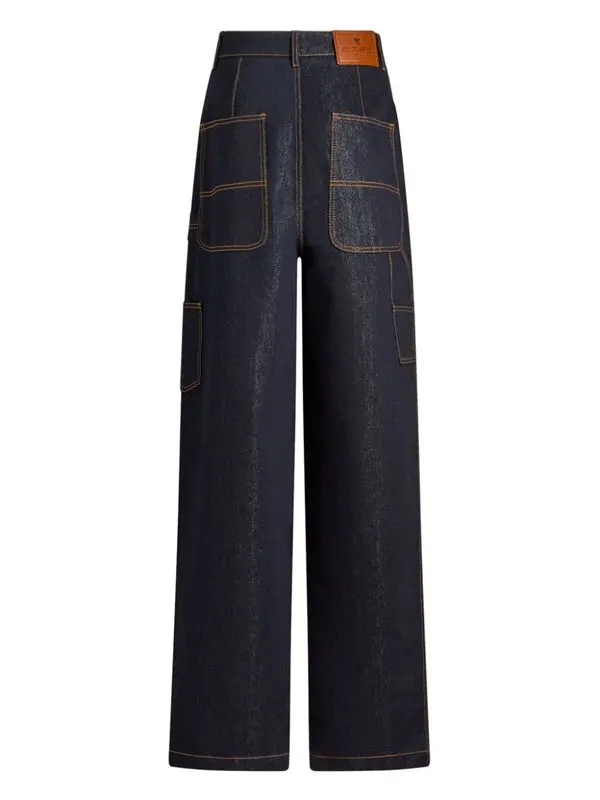Etro Lurex-detail Wide Leg Jeans