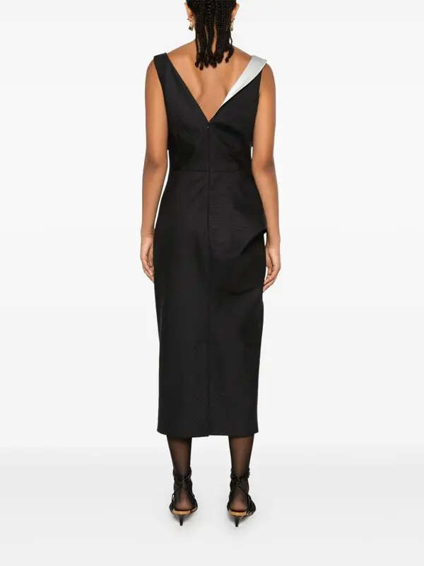 Alexander Mcqueen Pinstripe Midi Dress In Grey - 78% Off | Editorialist