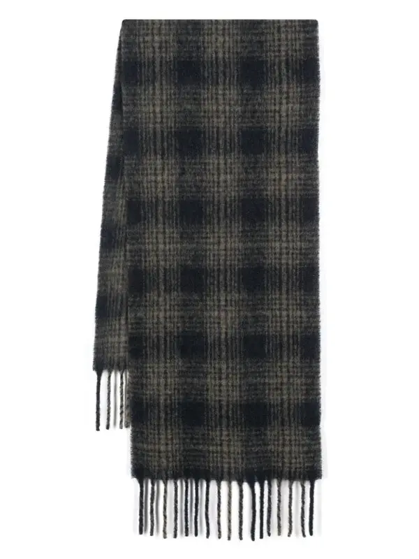 A.p.c. Checked Scarf - Green