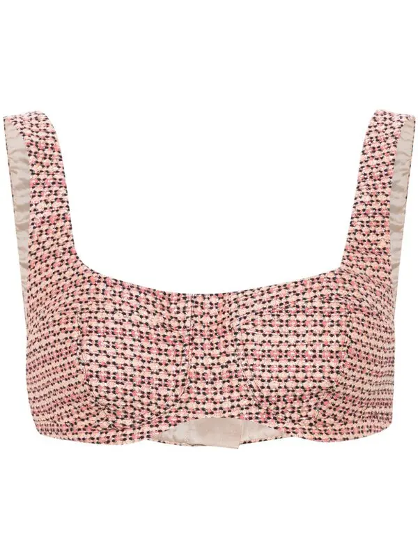 Amiri Tweed Bralette - Pink