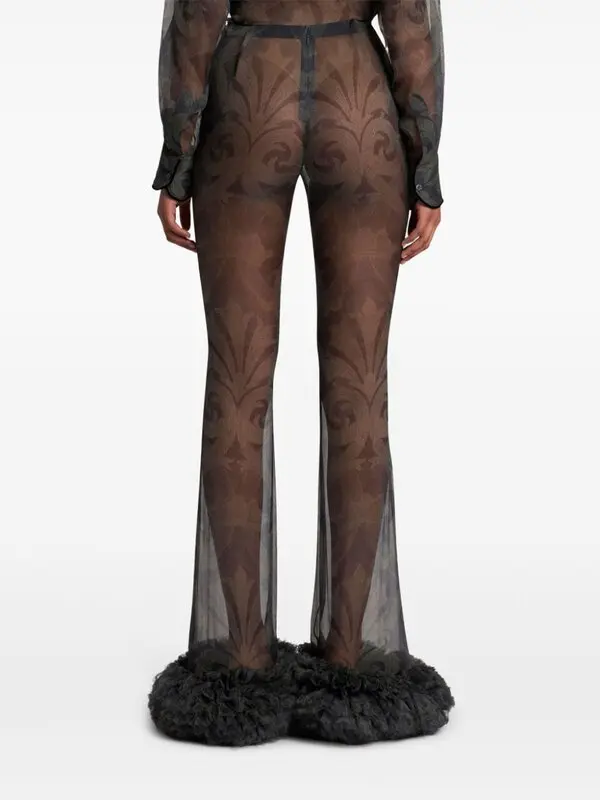 Etro Printed Silk Flared Trousers