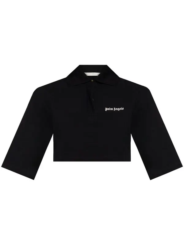 Palm Angels Cropped Polo Shirt