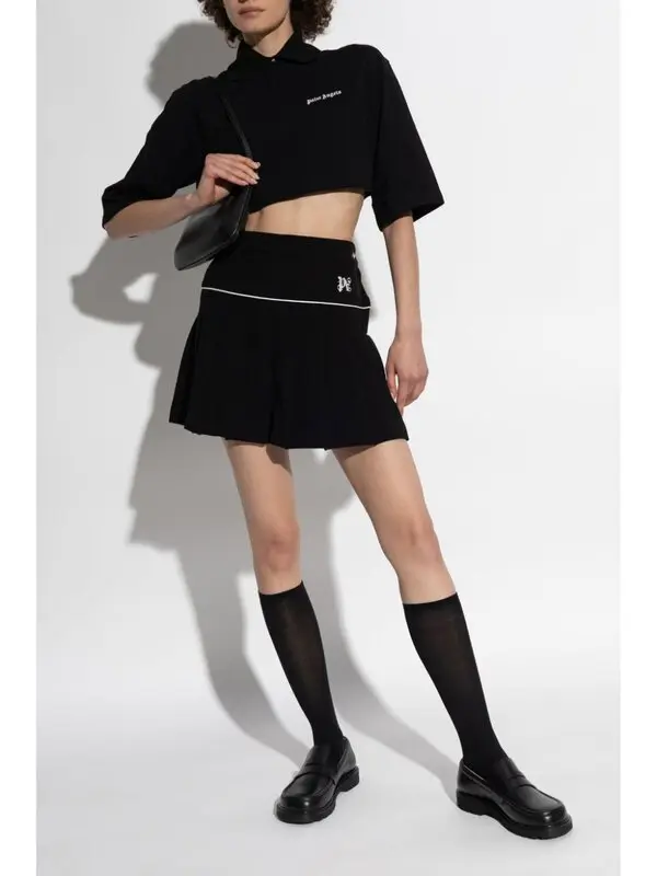 Palm Angels Cropped Polo Shirt