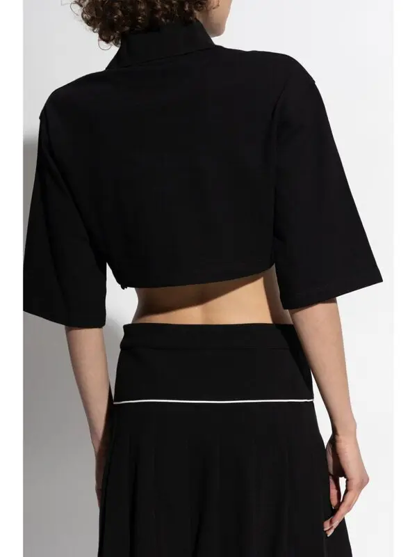 Palm Angels Cropped Polo Shirt