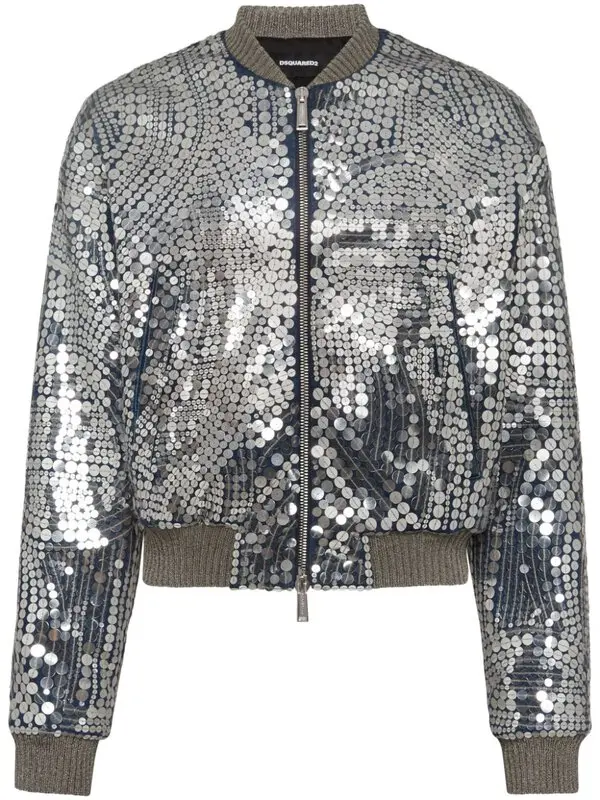 Dsquared2 Sequinned Bomber Jacket