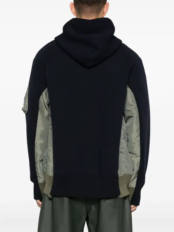Sacai Color-block Zip-up Hoodie