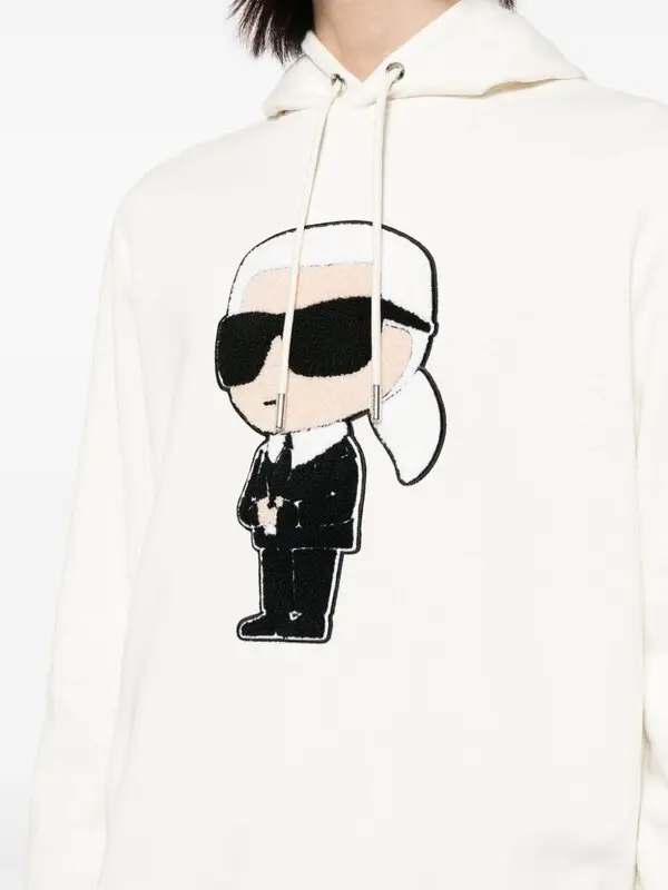 Karl Lagerfeld Patch Hoodie - White