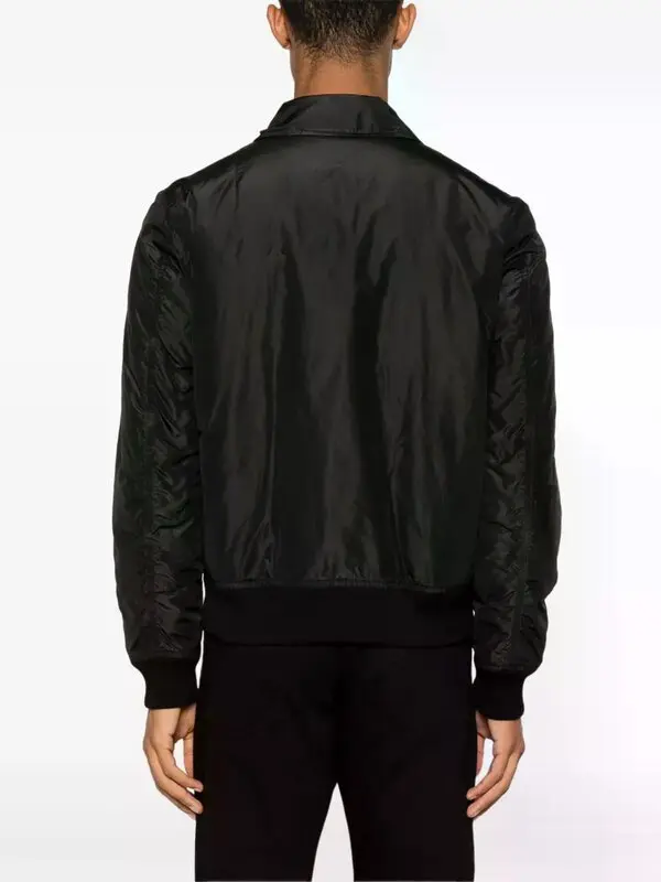 Saint Laurent Silk Bomber Jacket - Black
