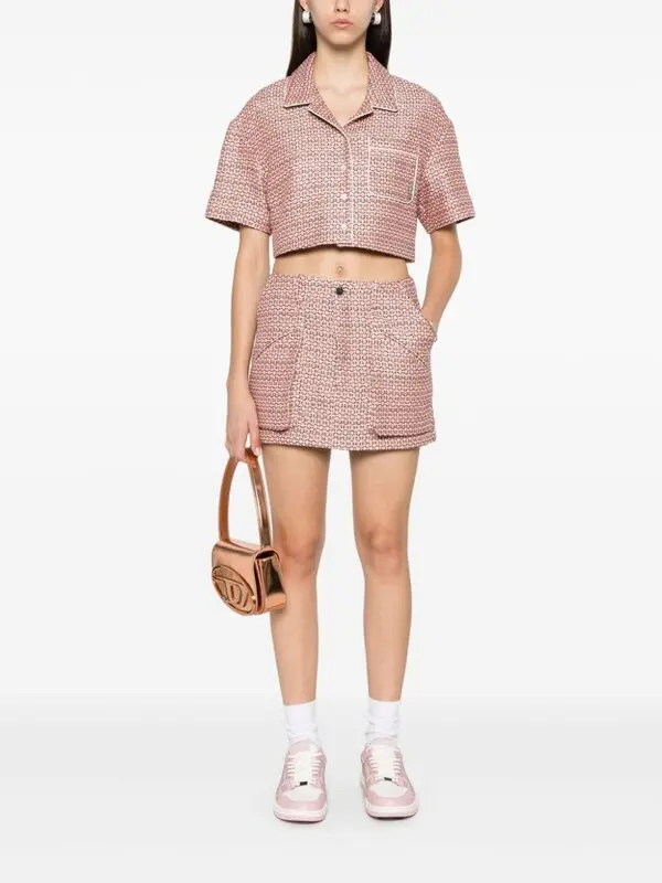 Amiri Bouclé Cropped Shirt