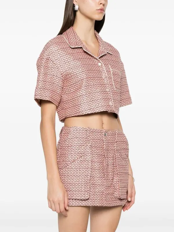Amiri Bouclé Cropped Shirt