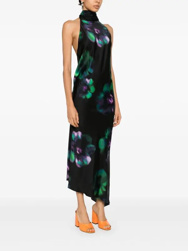 chinese dress ladies Pinko Dress with Pattern / Green