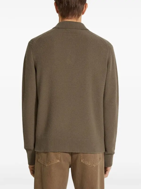 Zegna Oasi Cashmere Polo Shirt - Brown
