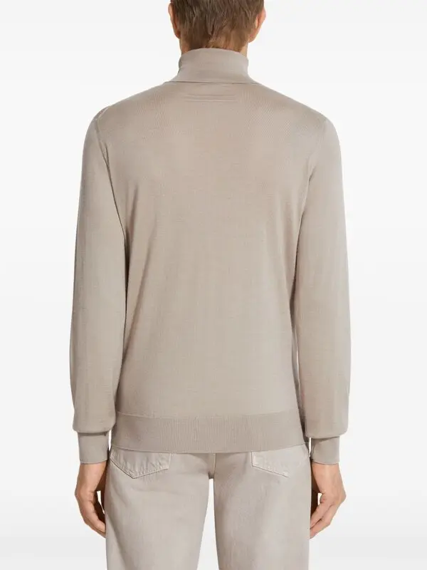 Zegna Roll-neck Sweater - Neutrals