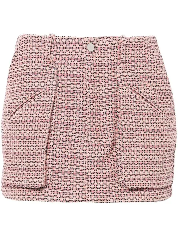 Amiri Tweed Mini Skirt