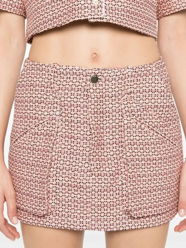 Amiri Tweed Mini Skirt