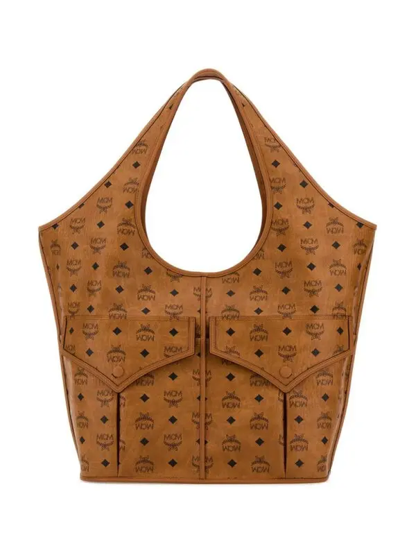 Mcm Aren Mama Tote - Brown
