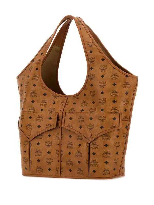 Mcm Aren Mama Tote - Brown