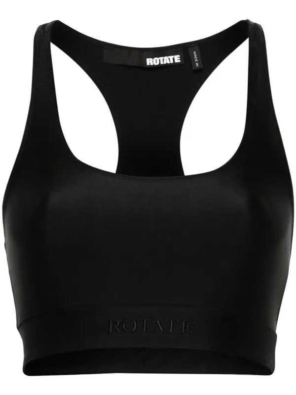 ROTATE BY BIRGER CHRISTENSEN Logo-embroidered Crop Top