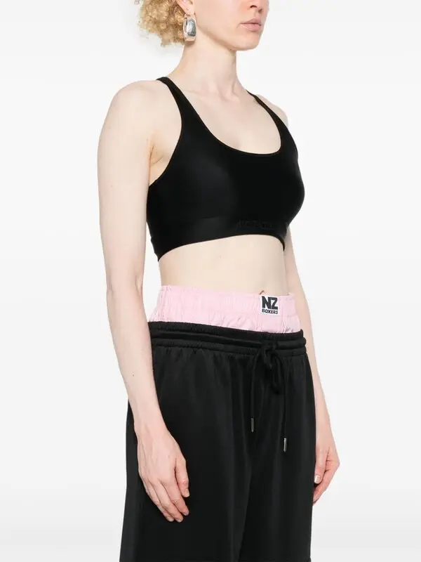 ROTATE BY BIRGER CHRISTENSEN Logo-embroidered Crop Top