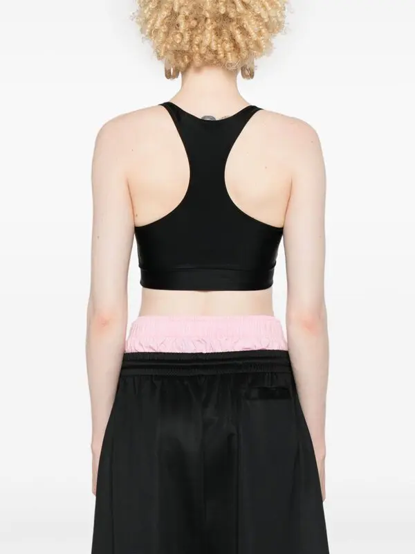 ROTATE BY BIRGER CHRISTENSEN Logo-embroidered Crop Top