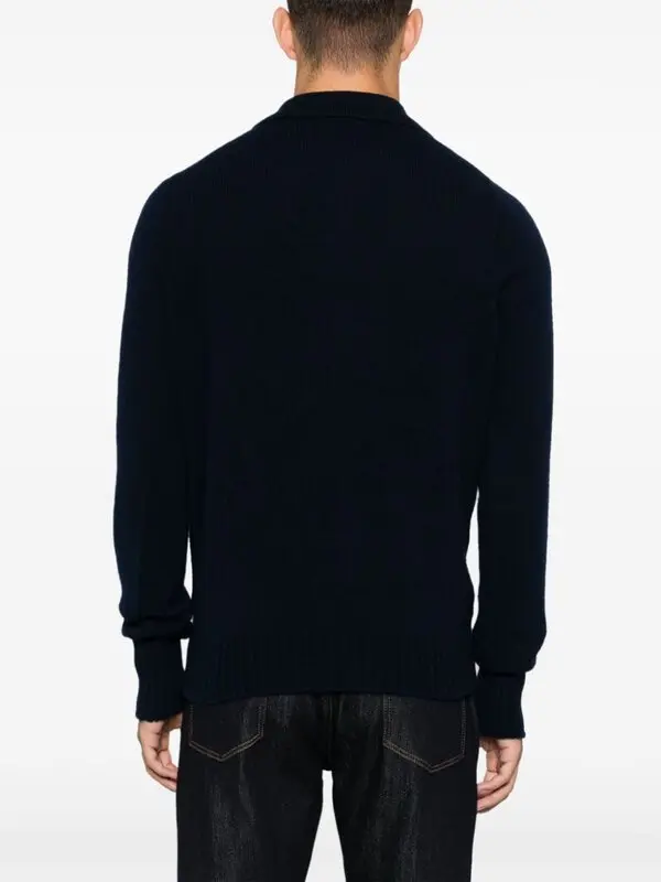 DRUMOHR Virgin Wool Polo Shirt - Blue