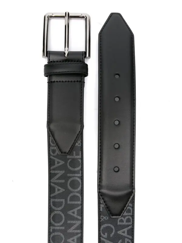 Dolce & Gabbana Jacquard Belt - Black