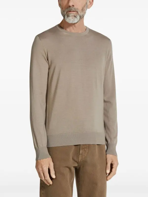 Zegna Crew-neck Sweater - Neutrals