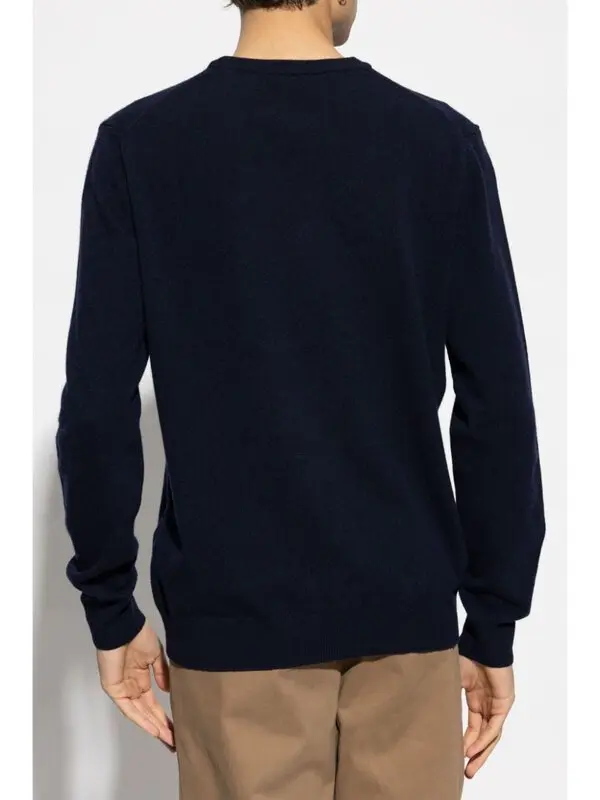 Woolrich Logo-embroidered Wool Sweater - Black