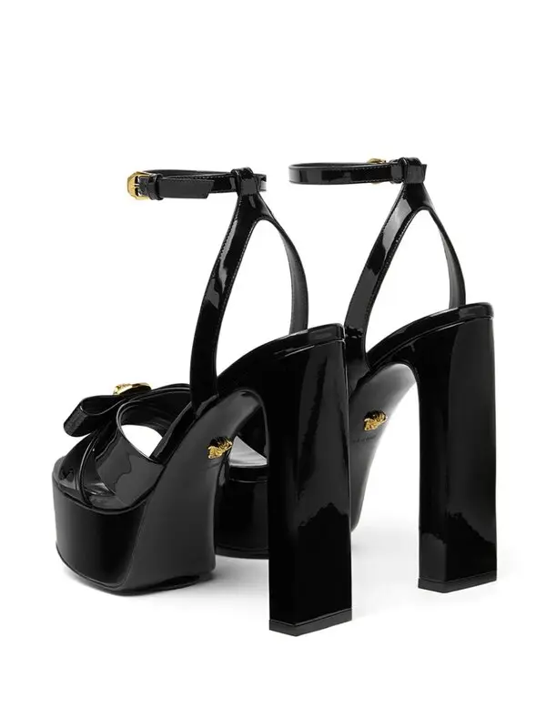 Versace 140mm Ribbon Sandals - Black