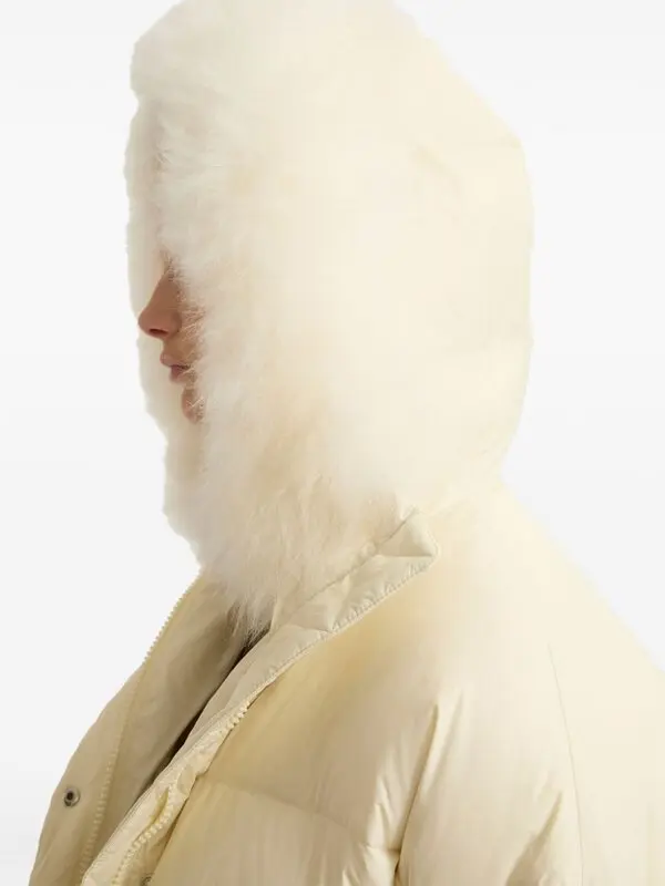 YVES SALOMON Lambswool-trimmed Hooded Jacket