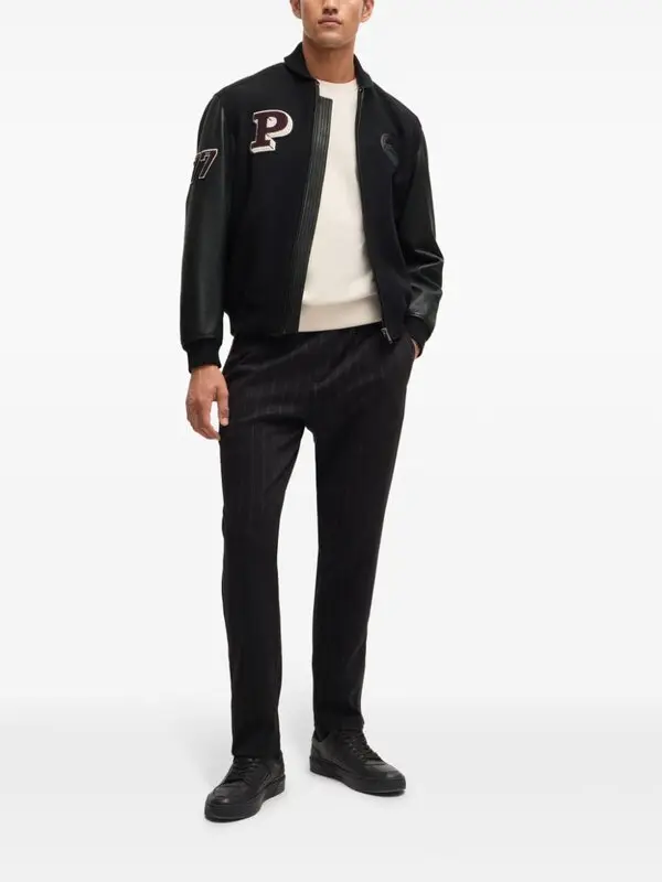 未使用級 PORSCHE × BOSS ロゴ リバーシブル ボンバージャケット Boss X Porsche Logo-Appliqué Bomber Jacket - Black | Editorialist