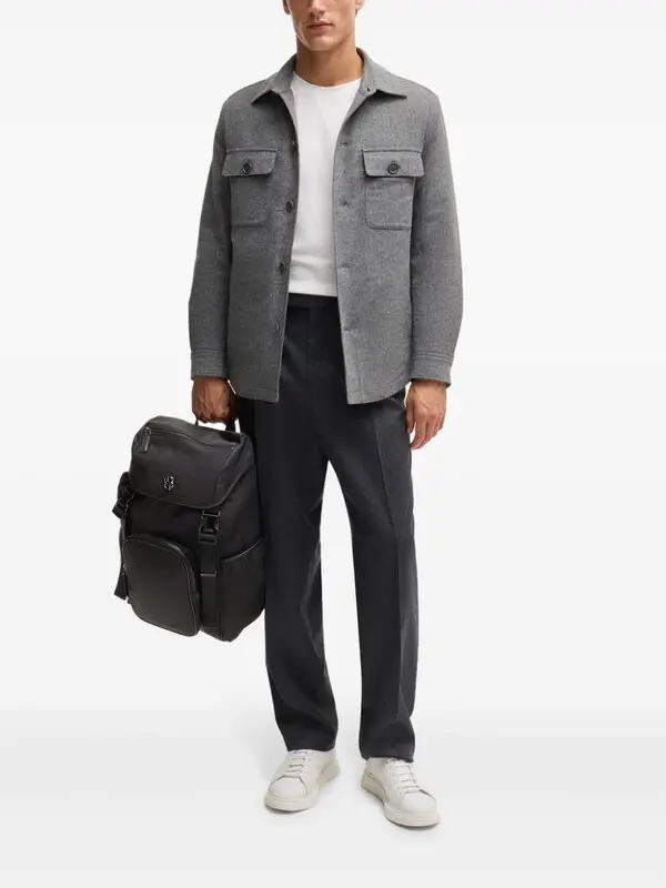 BOSS Double B Monogram Twill Backpack - Black