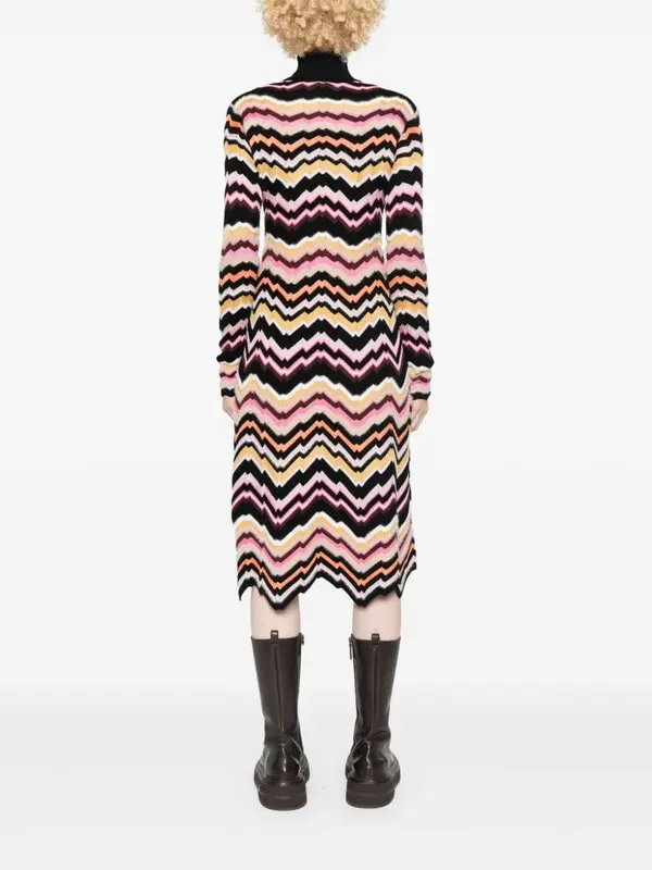 Missoni Zigzag-detail Midi Dress - Black