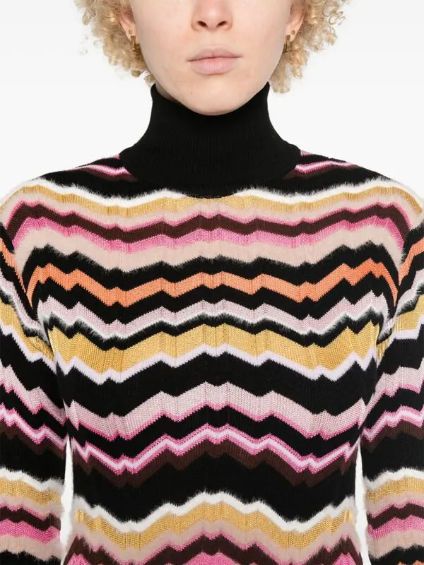 Missoni Zigzag-detail Midi Dress - Black
