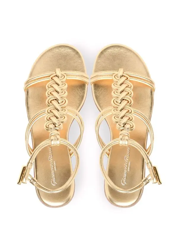 GIANVITO ROSSI Capua Sandals - Gold