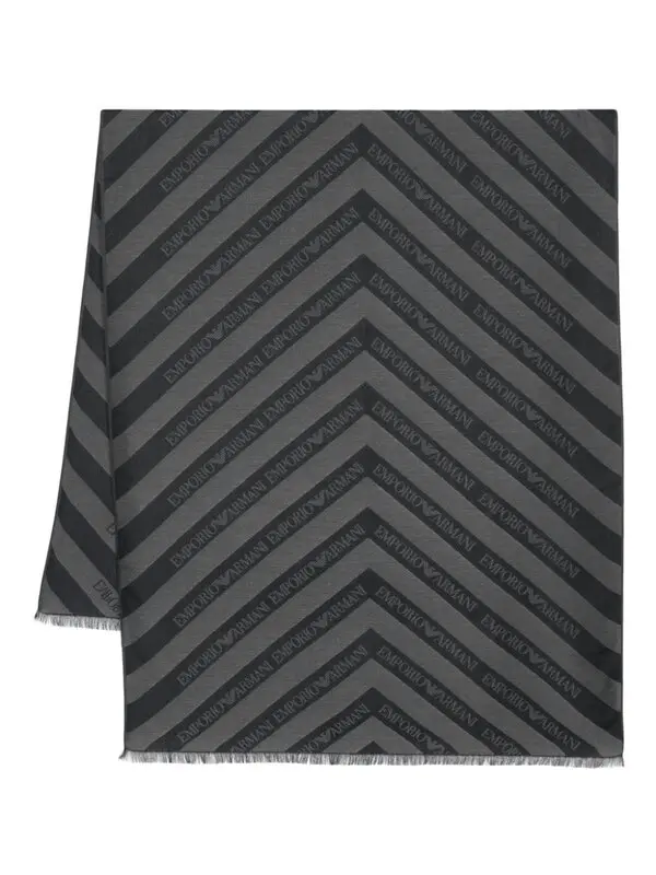 Emporio Armani Chevron-jacquard Scarf