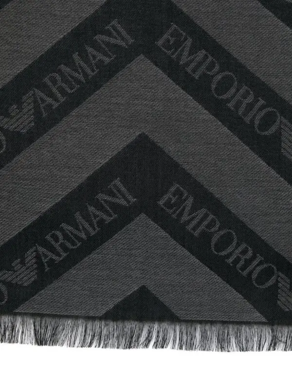 Emporio Armani Chevron-jacquard Scarf