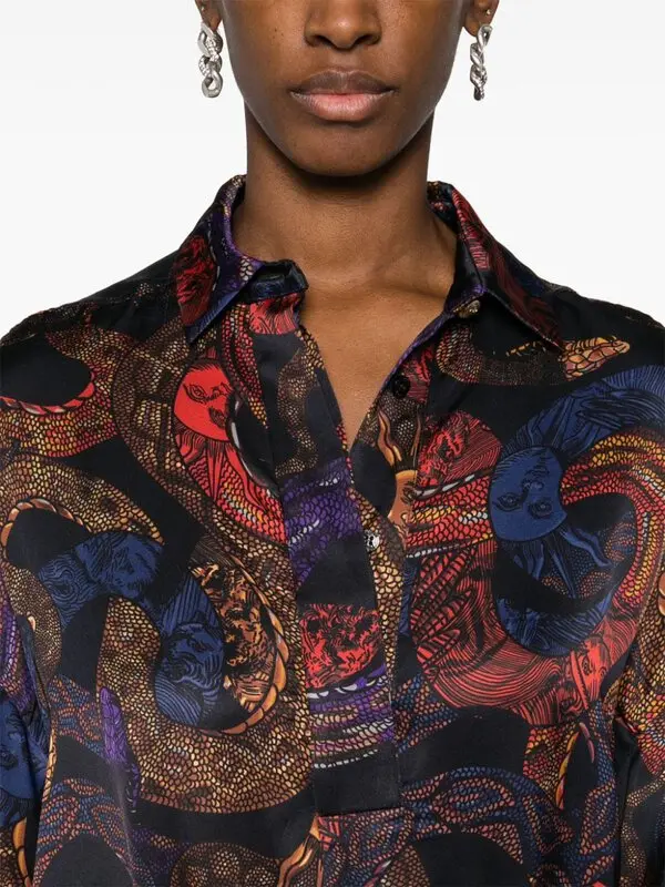 Just Cavalli Apocalypse Snake-print Shirt