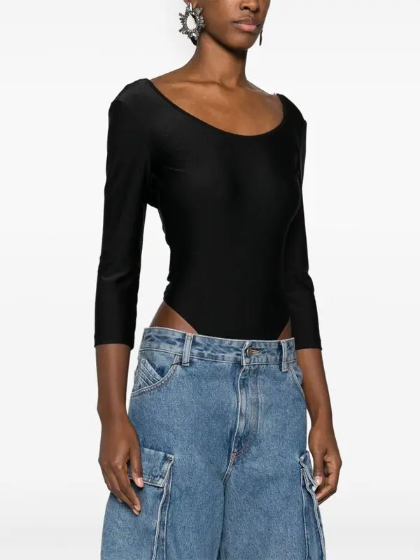 Just Cavalli Open-back Satin Bodysuit