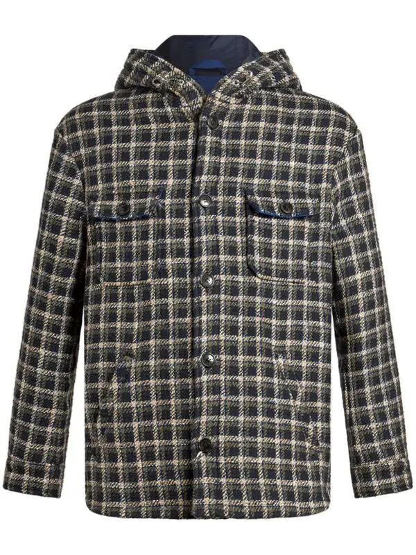 Etro Tartan-check Hooded Shirt Jacket