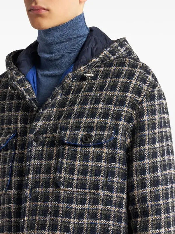 Etro Tartan-check Hooded Shirt Jacket