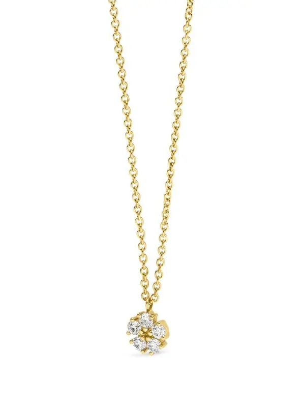 VEYNOU 14kt Yellow Diamond Lily Necklace - Gold