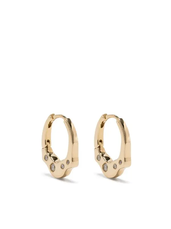 SAUER 18kt Yellow Reishi Diamond Earrings - Gold