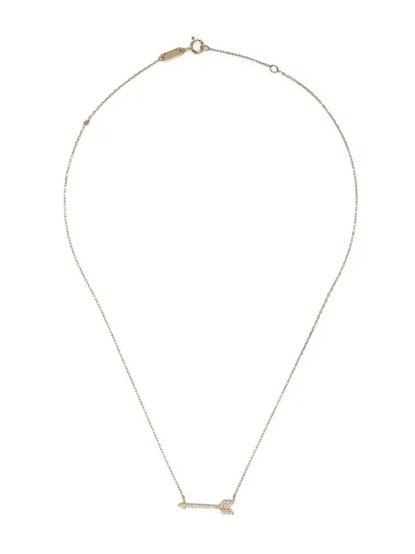 Adina Reyter 14kt Yellow Arrow Pendant Diamond Necklace - Gold